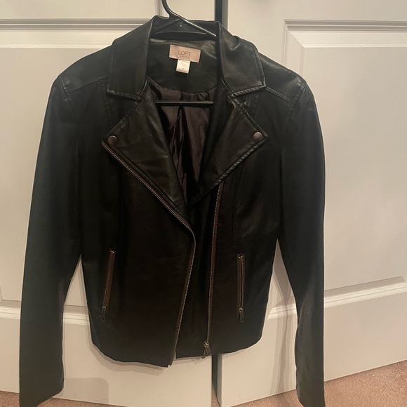 LOFT | Jackets & Coats | Loft Leather Jacket Size Xs | Poshmark